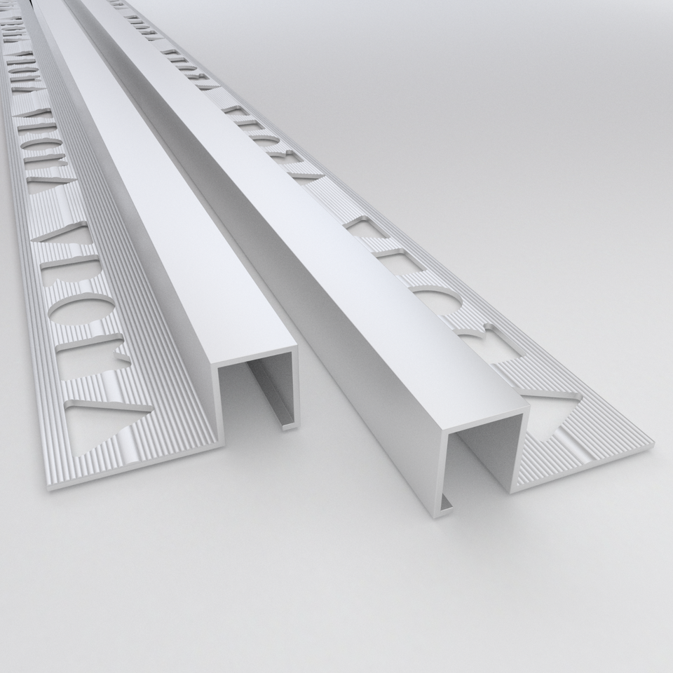 TILE TRIMS VROMA Single Trim, Mix & Match- All Profiles Many Finishes ...