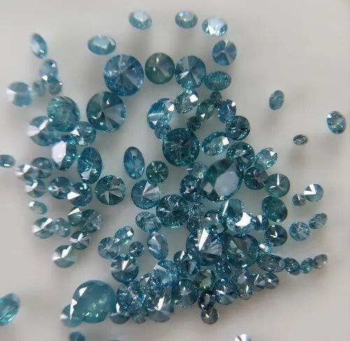 Natural Loose Blue Round Shape Diamond Brilliant Blue Diamond For ...