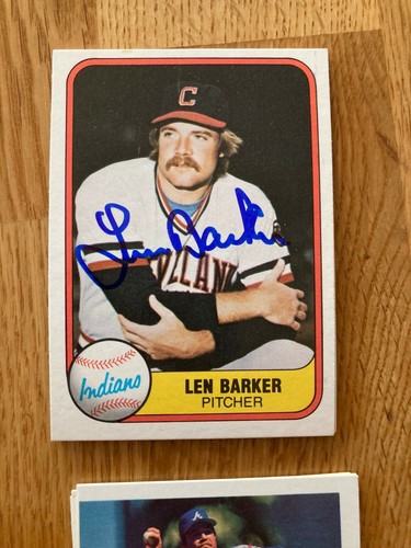 Indians Len Barker signed 1981 Fleer Card | eBay