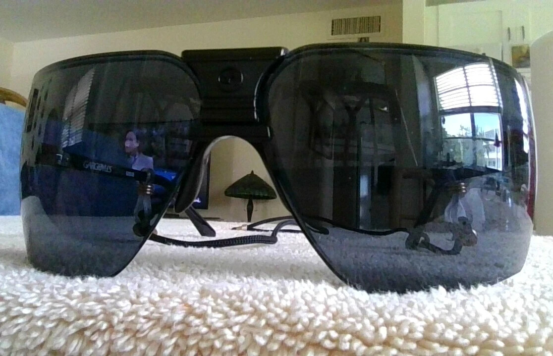 🇺🇸 1980s Gargoyle Sunglasses, 85MM Blue Lens with B… - Gem