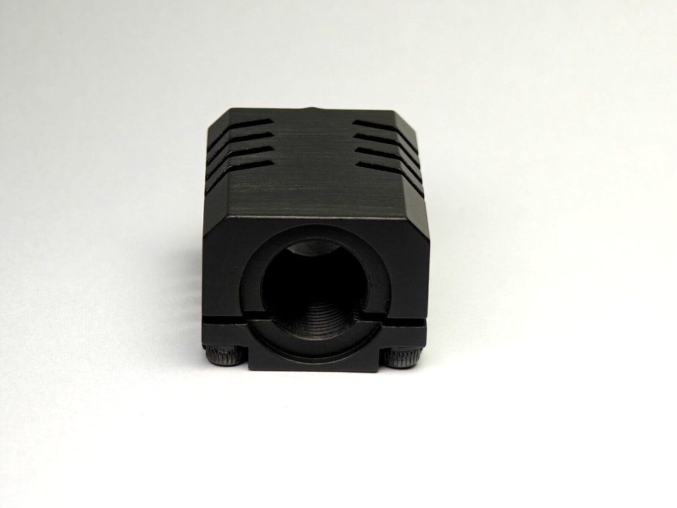 Muzzle Brake Compensator 1/2x28 TPI, For 9 mm Glock, Black Hard ...