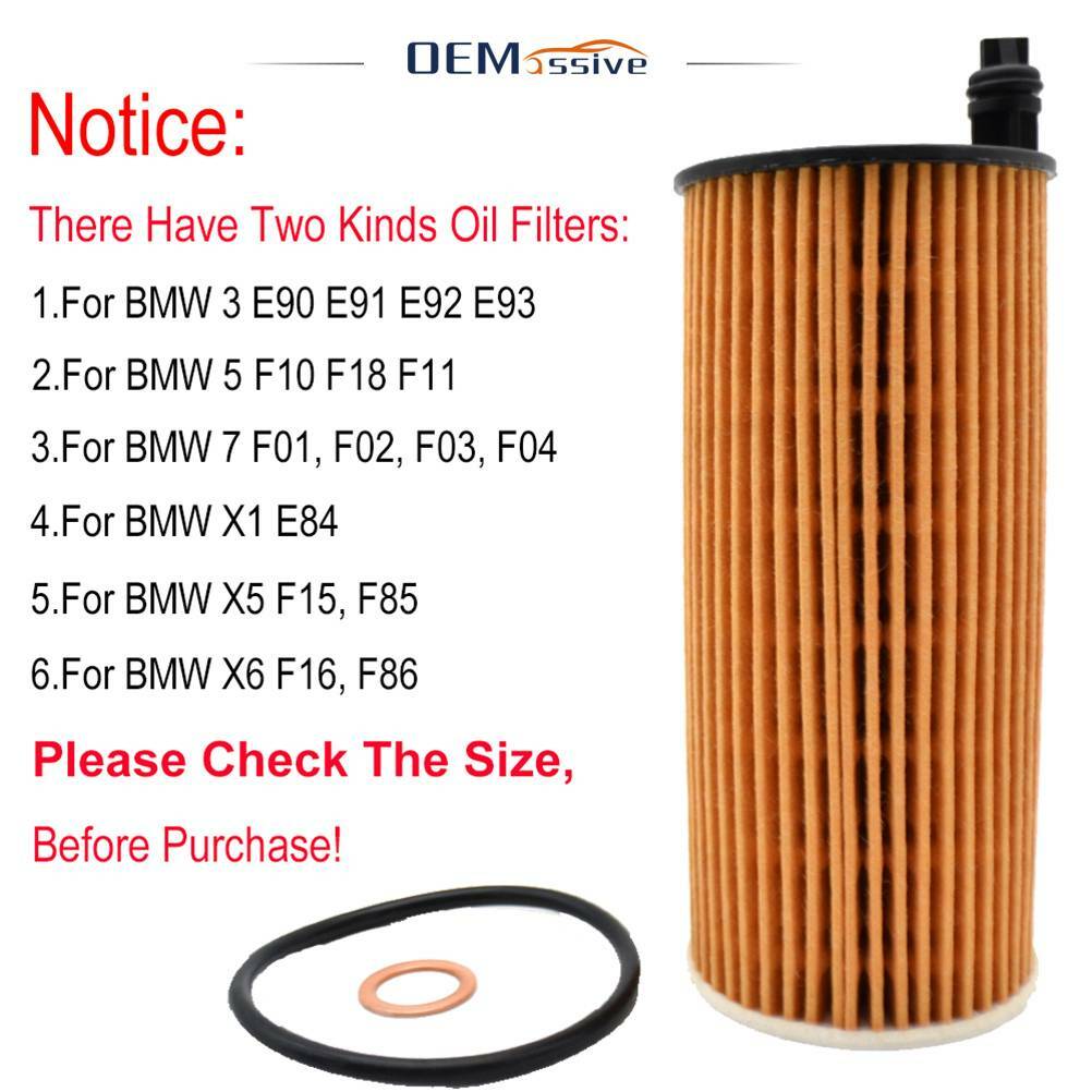 Engine Oil Filter For BMW X4 3/5 F22 E91 F30 F31 F82 F10 F06 F13 F04 ...