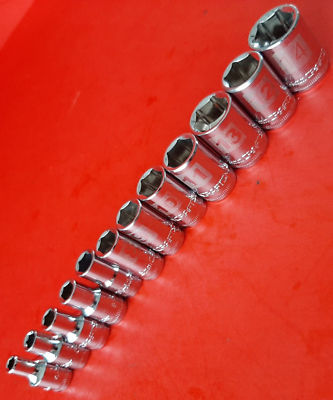 NEW Craftsman Easy Read 4-14mm 12 Piece 6 Point 1/4" Drive Shallow ...