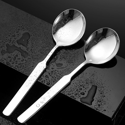 Stainless Steel Spoon Dining Spoons Metal Serving Mixing Dessert | eBay