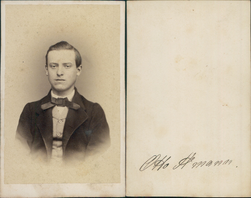 Young Man Named Otto Hamann or Hemann, circa 1870 Vintage CDV Albumen ...