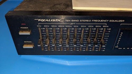Realistic 31-2020A Stereo Ten Band Frequency Equalizer With Manual ...