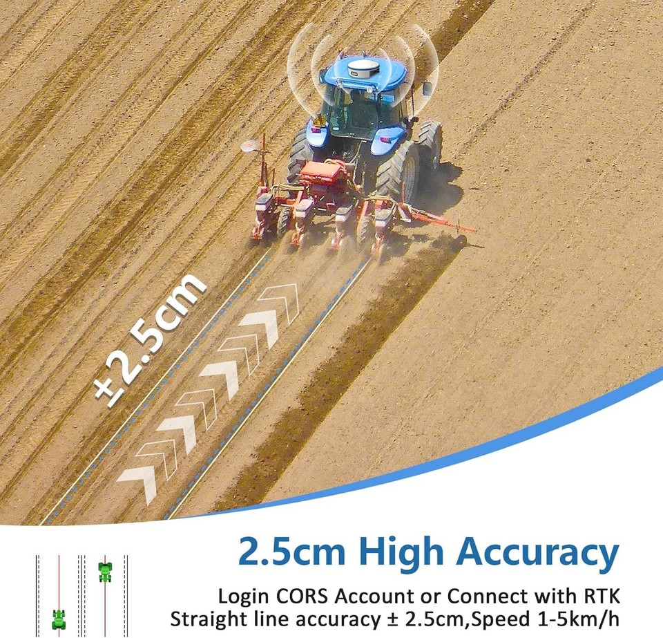 JY305 Tractor GNSS Guidance System and Autosteer System with Tablet and ...