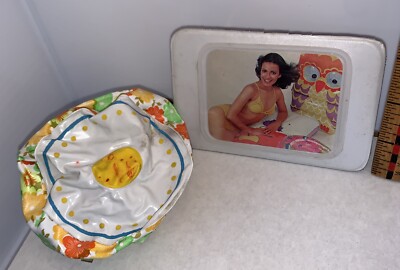 Vintage 1970s Barbie doll blow up inflatable furniture Tv & Floral ...