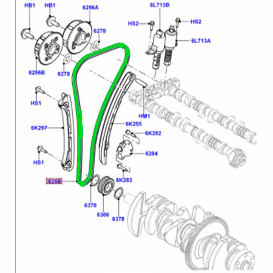 LAND ROVER TIMING CHAIN 2.0L 16V PETROL NEW LR025263 | eBay
