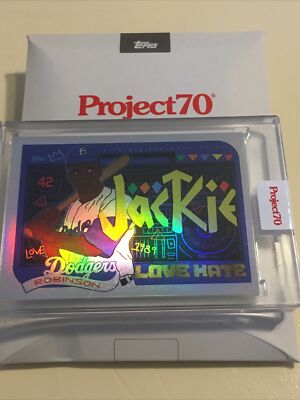 Jackie Robinson 2021 TOPPS PROJECT 70 Card #312 DODGERS ***RAINBOW FOIL ...