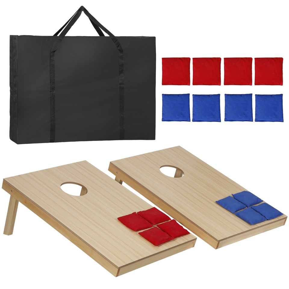 Cornhole Game Set 3x2FT/4x2FT Cornhole Boards with 8 Bean Bags Aluminum ...