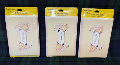 3 - Hallmark Expressions Thank You Cards with Envelopes 6 Pack | eBay