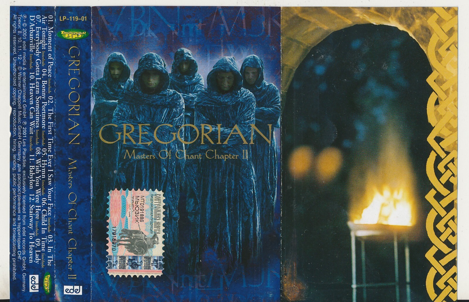 Gregorian ‎ Masters Of Chant Chapter II 2003 Russia Licensed Cassette ...