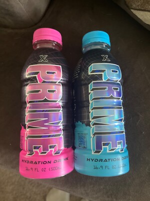 NEW Prime X Hydration Drink Pink & Blue Holographic RARE Sealed In Hand ...