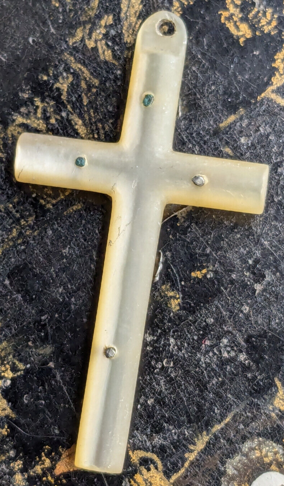 PRETTY FRENCH ANTIQUE CROSS CRUCIFIX MOTHER OF PEARL PENDANT | eBay