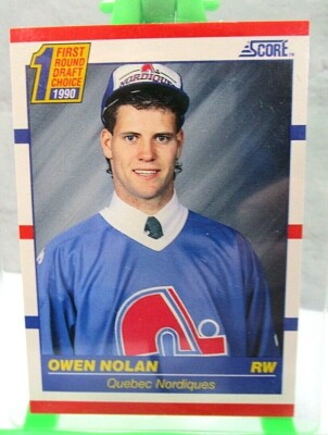 1990 Score Owen Nolan Rookie Card #435 Nordiques First Round Draft ...