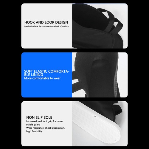 (XL)Cast Shoe Open Toe Adjustable Stable Faux Leather Walking Cast Boot ...