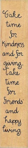 EXTRA LONG Rubber Stamp JRLDesign TIME TIME FOR KINDNESS, GIVING ...