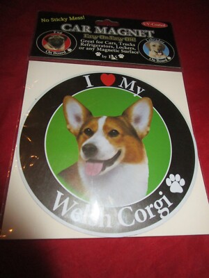I Love My Welsh Corgi Car Magnet Round Magnet Car Truck Fridge | eBay