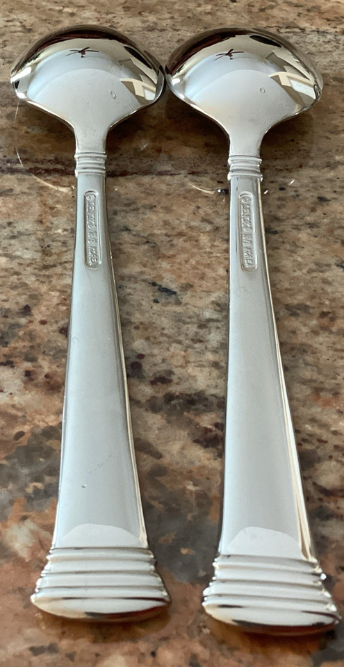 ETERNAL Lenox Stainless Set of 2 Large Soup Spoon Korea 18/8 Flatware ...