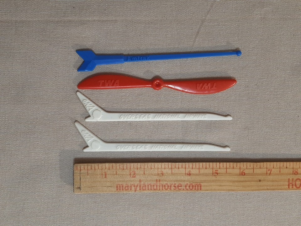 Vintage Airline Company Drink Stirrers TWA Amtrak ONA Trans World ...