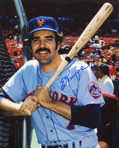 ED KRANEPOOL signed 1969 New York Mets World Champs photo in action COA ...