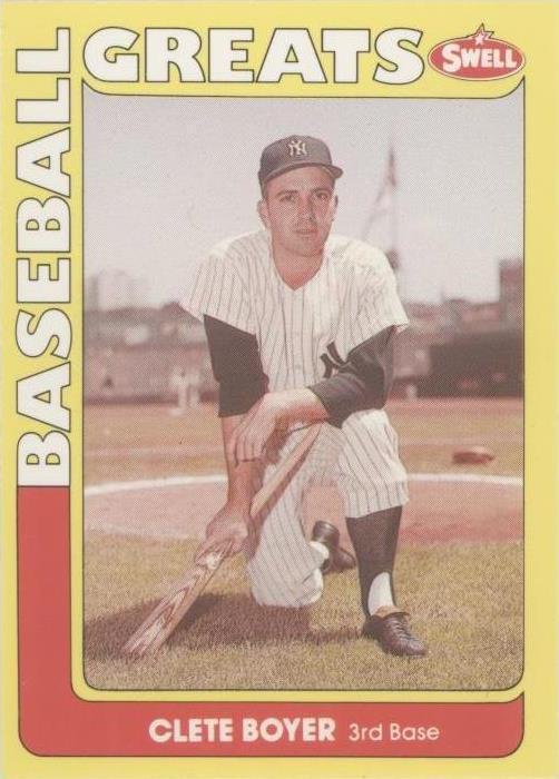1991 Swell Baseball Greats - Clete Boyer #109 for sale online | eBay