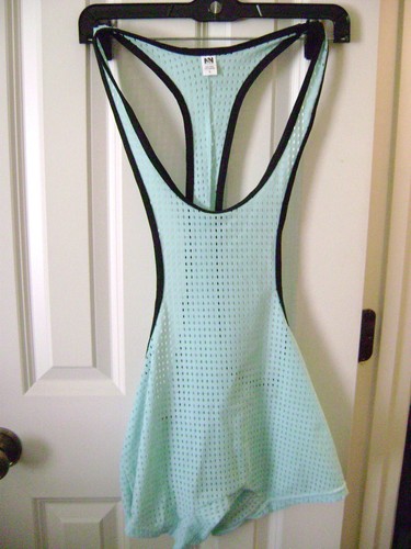 RARE NEW, VINTAGE N2N R13 SINGLET IN AQUA BLUE, SIZE LG, N2N LOGO, PERF ...