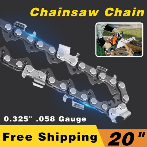 20 inch Chainsaw Saw Chain Blade .325" Pitch .058" Gauge 76 Drive Links ...