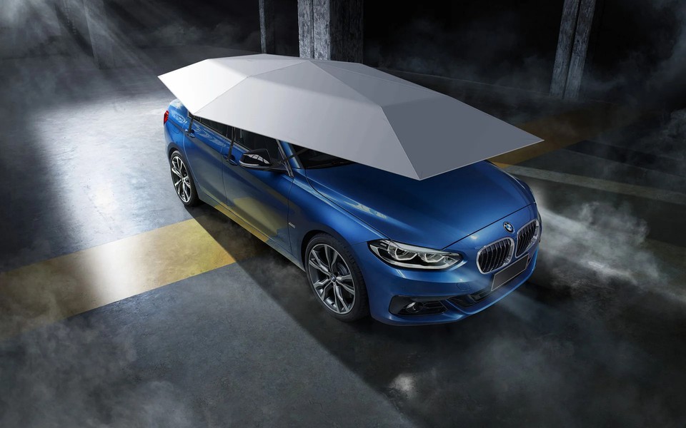 Full Automatic Car Cover Tent Remote Controlled Sun Shade Umbrella UV ...