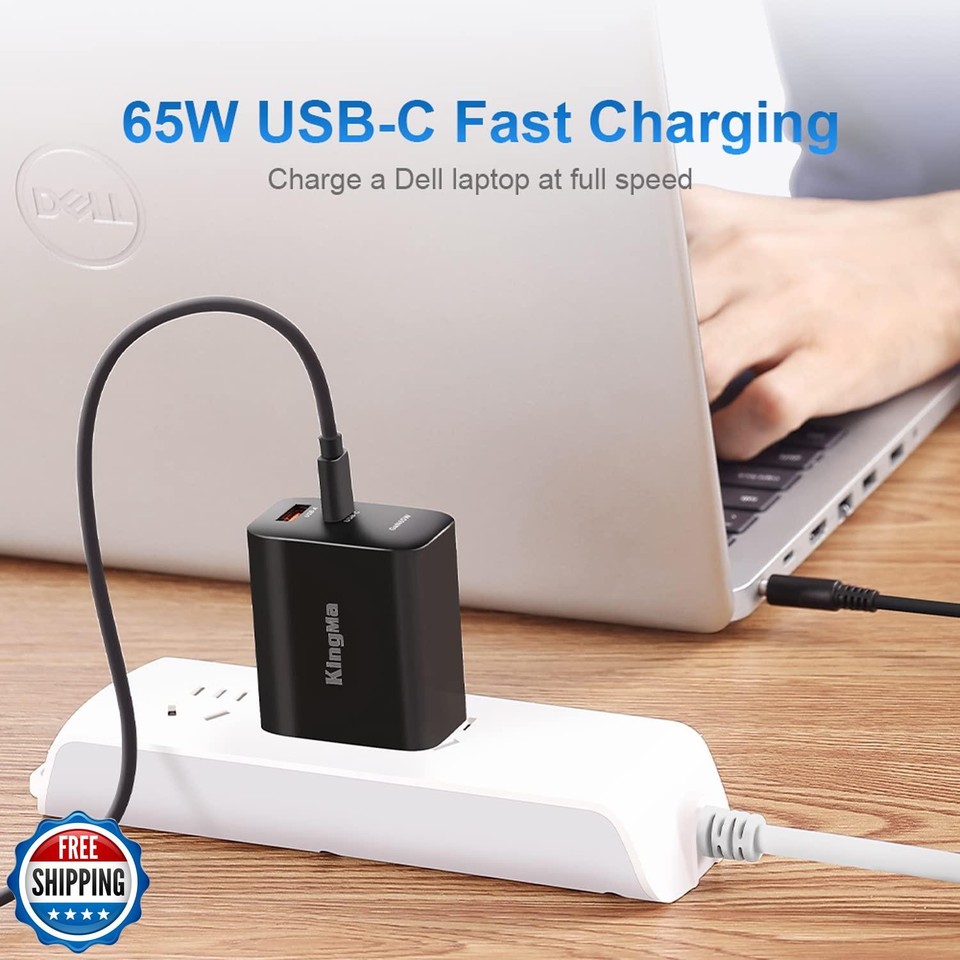 King Ma Laptop Charger for Dell XPS 12 13 15, 65W PD GaN Wall Cha | eBay