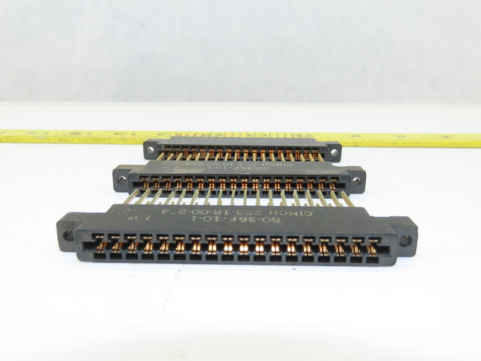 Cinch 253-18-00-254 50-36F-10-1 36 Pin Female Card Edge Connector Lot ...