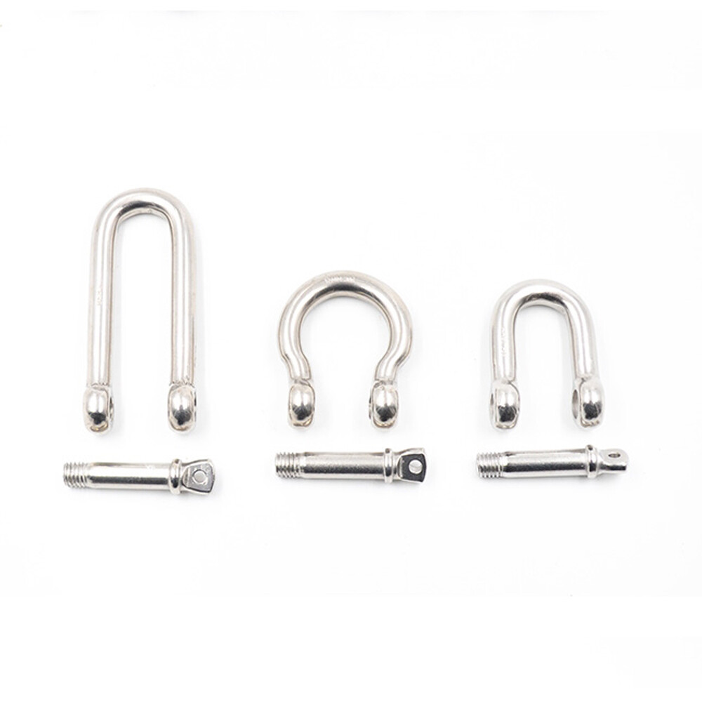 Stainless Steel D Ring 2 Pcs 304 Stainless Steel M12 Threaded D-Rings ...