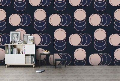 3D Circle Pattern Wallpaper Wall Mural Removable Self-adhesive 186 ...