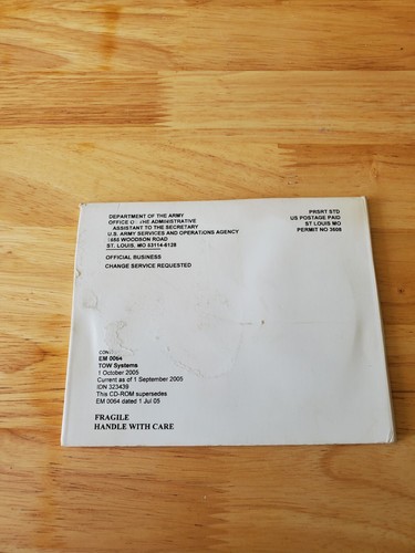 Vintage US Army CD-ROM Guide Tow Systems EM O064 New 2005 | eBay