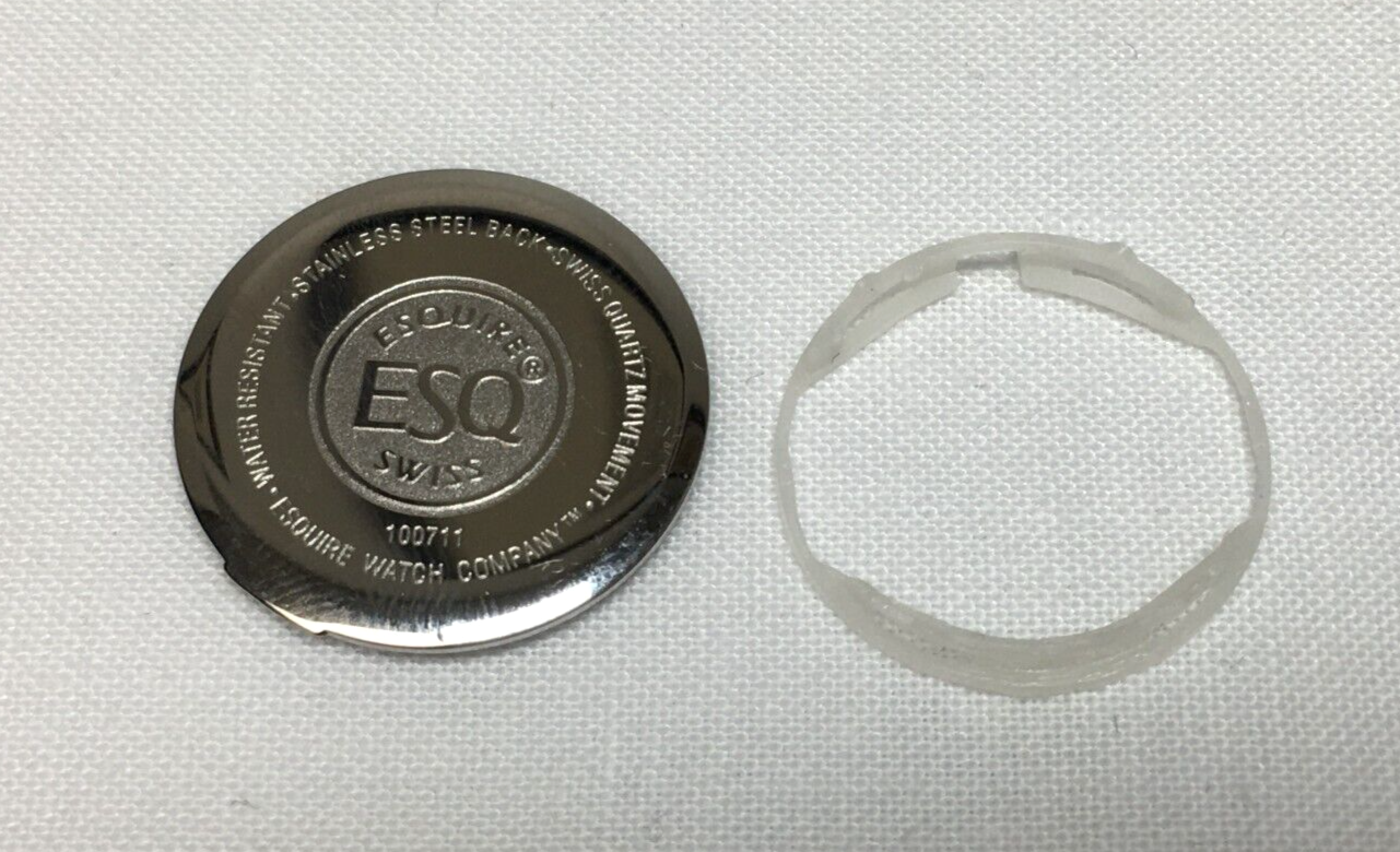 ESQ By Movado Swiss Silver Tone Blue Dial 100711 Watch NEW BATTERY | eBay