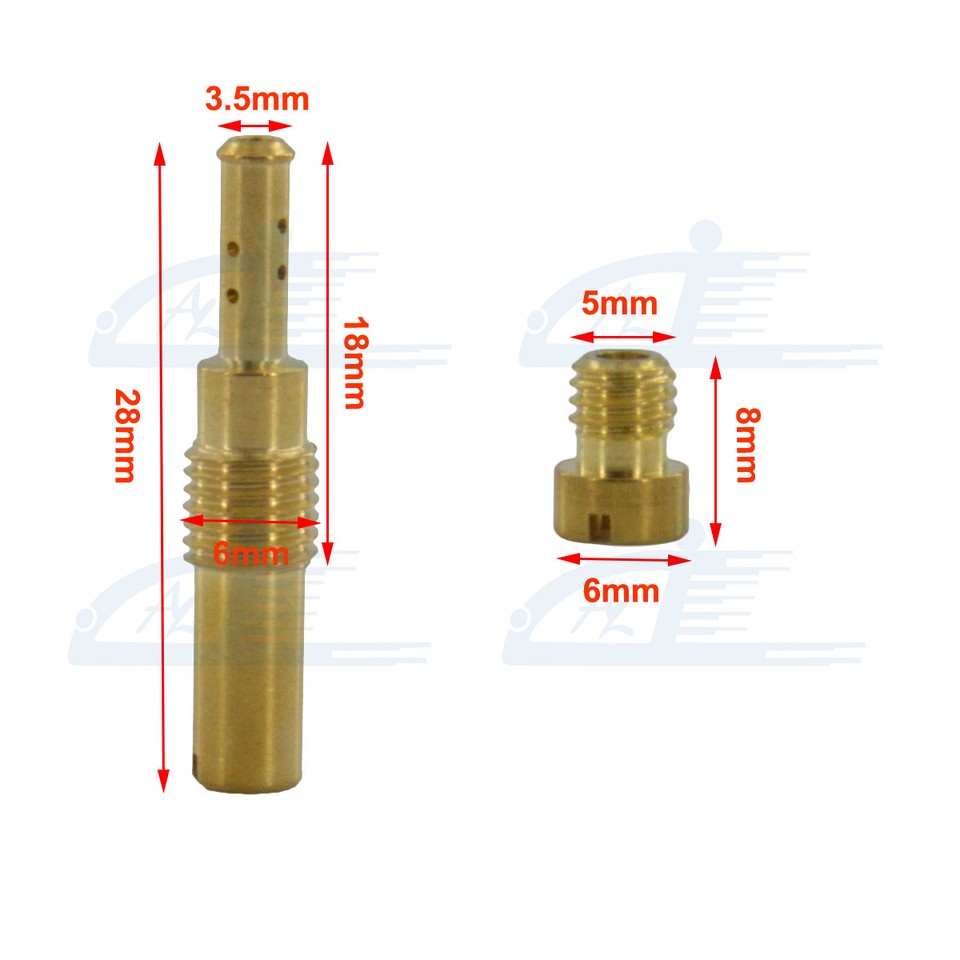 10pcs Carburetor Main Jet kit & Set Slow/Pilot Jet fit PWK Keihin CVK ...
