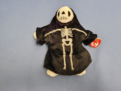 Vintage Ty Beanie Baby 2000 2001 CREEPERS the Skeleton w/Tags Retired ...