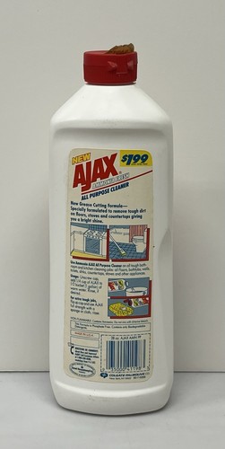 Vintage Ajax Liquid All Purpose Cleaner 28 oz Bottle Prop NOS Colgate ...