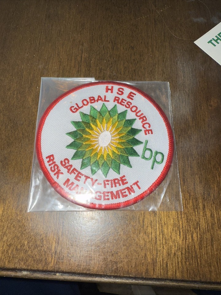 HSE GLOBAL RESOURCE SAFETY FIRE RISK MANAGEMENT BP Embroidery Patch | eBay