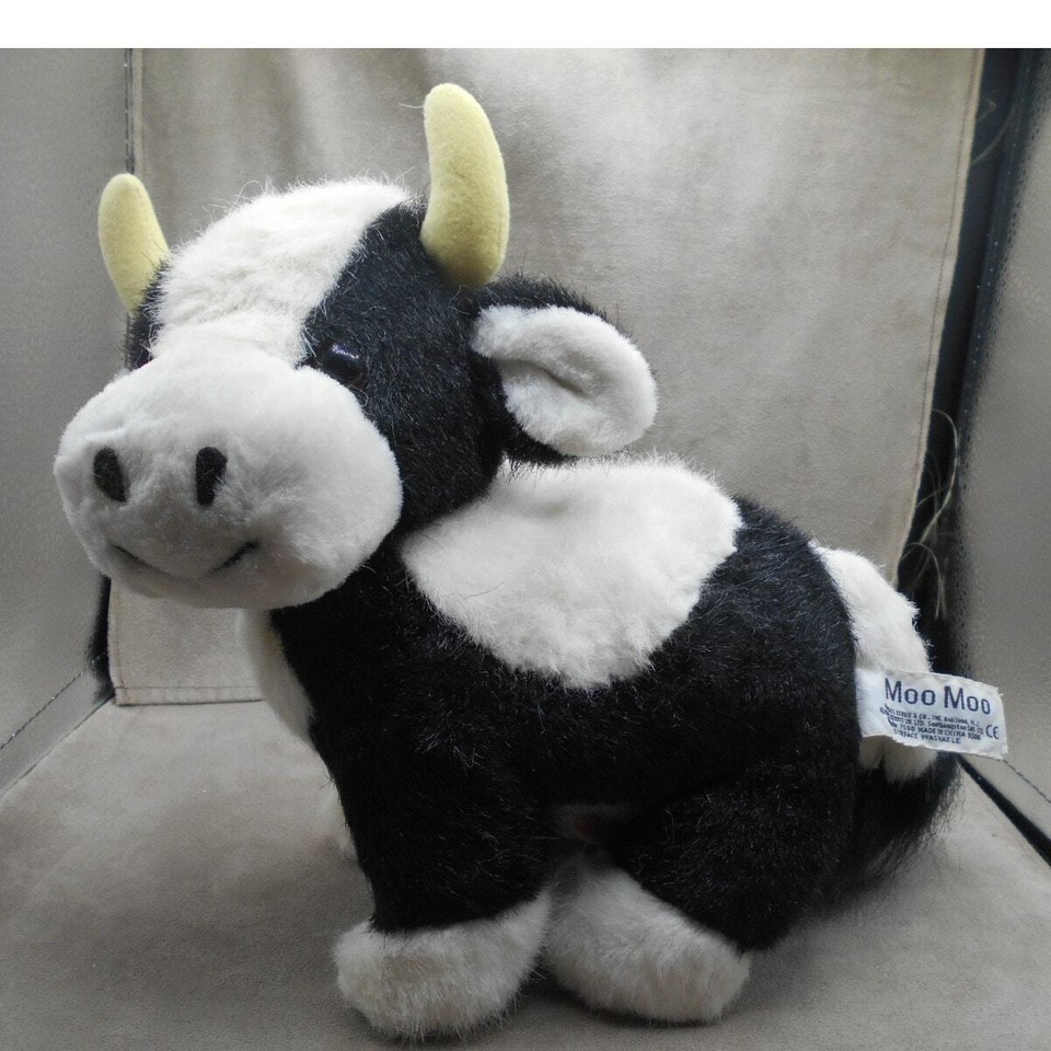 Vintage Russ Berrie Moo Moo Cow Plush MOOS 11" Holstein Cow | eBay