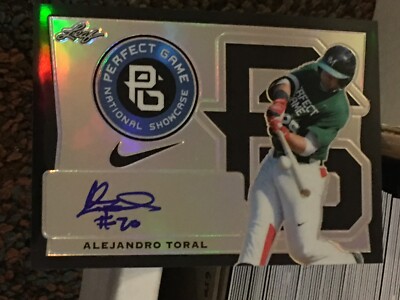 ALEJANDRO ALEX TORAL 2016 LEAF PERFECT GAME BLACK AUTOGRAPH #2/5 MIAMI ...