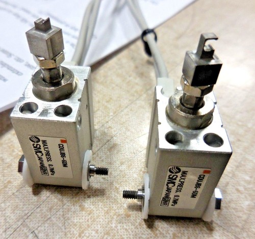 SMC CDUJB6-6DM Mini Pneumatic Cylinder/ Actuator + SMC D-F8N Sensors (0 ...