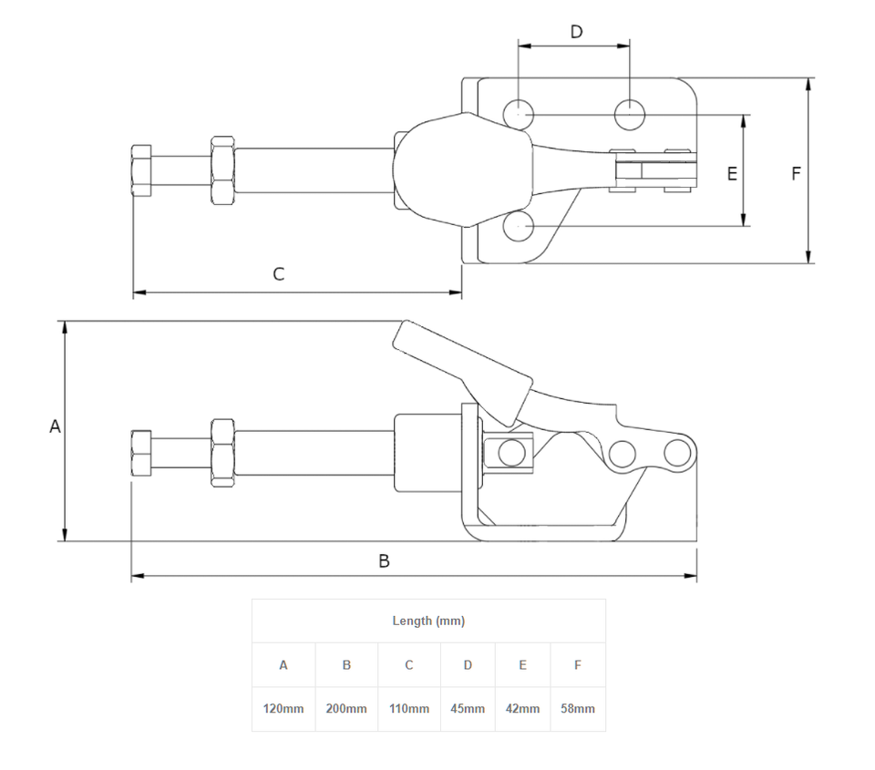 Modular Welding Tables Push & Pull Toggle Clamp 305E | eBay