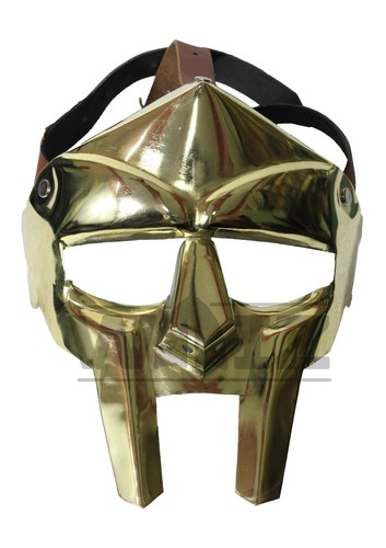 MF Doom Gladiator Golden Face Mask Helmet Hand Forged SCA LARP | eBay