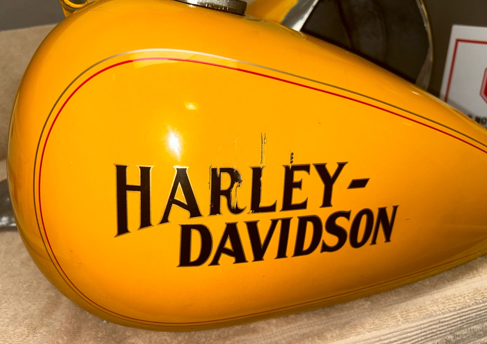 1984-1999 Harley-Davidson Softail FXST Yellow L/R Gas Fuel Petrol Tanks ...