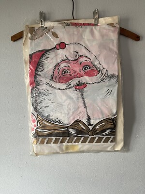 Vintage CHRISTMAS 60s SANTA CLAUS Door Cover | eBay