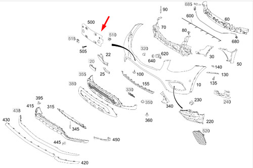 NEW MERCEDES-BENZ GLC X253 FRONT BUMPER LICENCE PLATE HOLDER ...