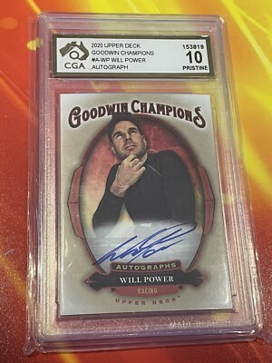 2020 Upper Deck Goodwin Champions Will Power Autograph CGA Pristine 10 ...