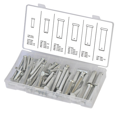 60pc Clevis Pin Assortment 21 Different Sizes in Storage Case Kit | eBay